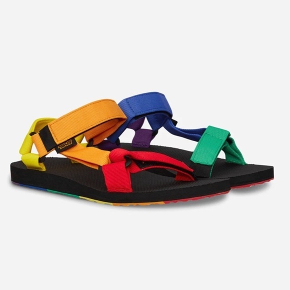 Teva | Shoes | Teva Rainbow Original Universal Pride Velcro Strap ...